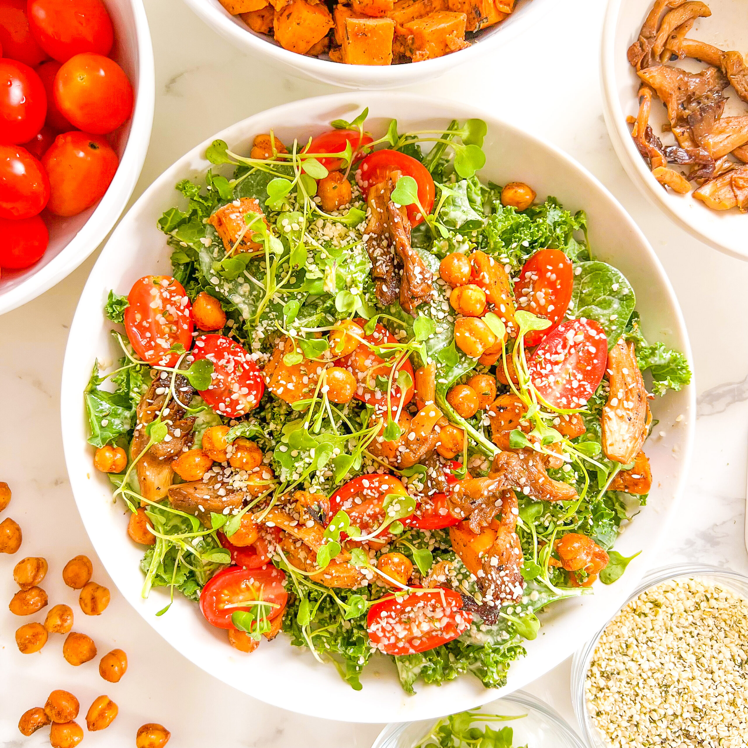 Vegan Hemp Seed Caesar Salad | Chef Bae