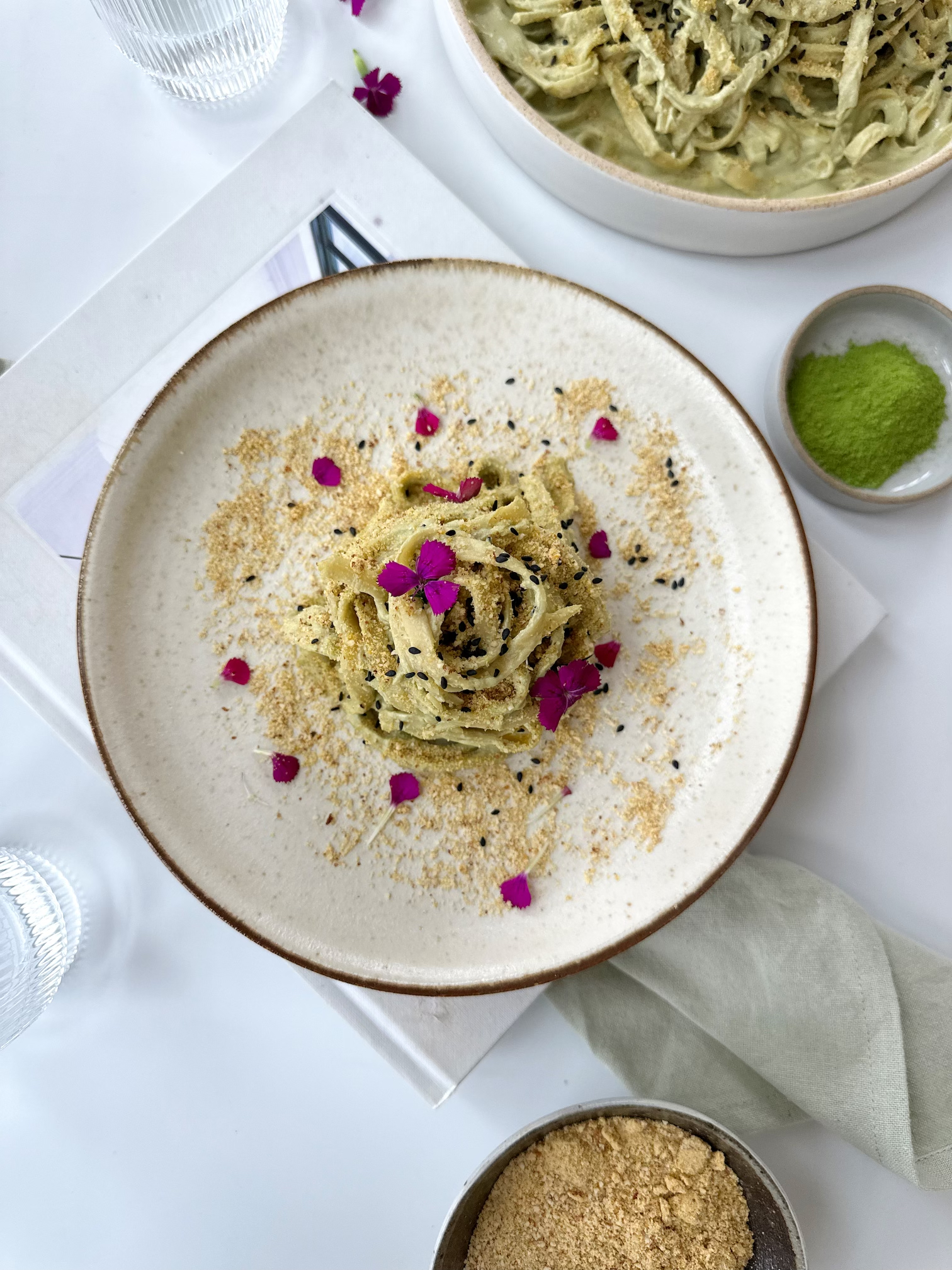 Matcha Cashew Alfredo | Chef Bae